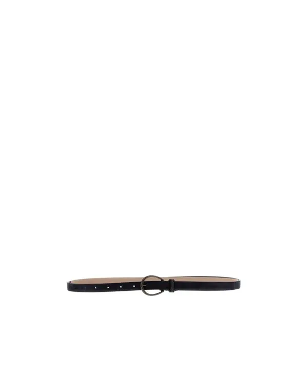 Brunello Cucinelli Monili Embellished Buckle Belt - Black