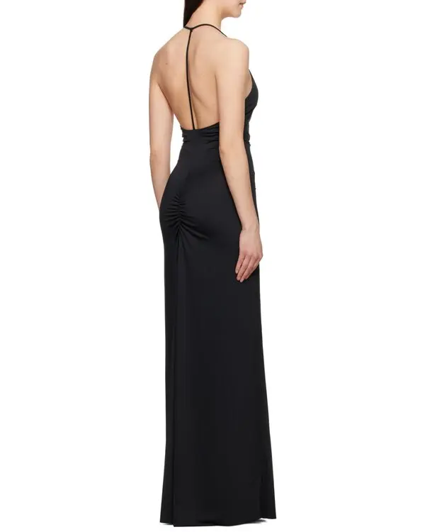 Victoria Beckham V-neck Ruched Maxi Dress