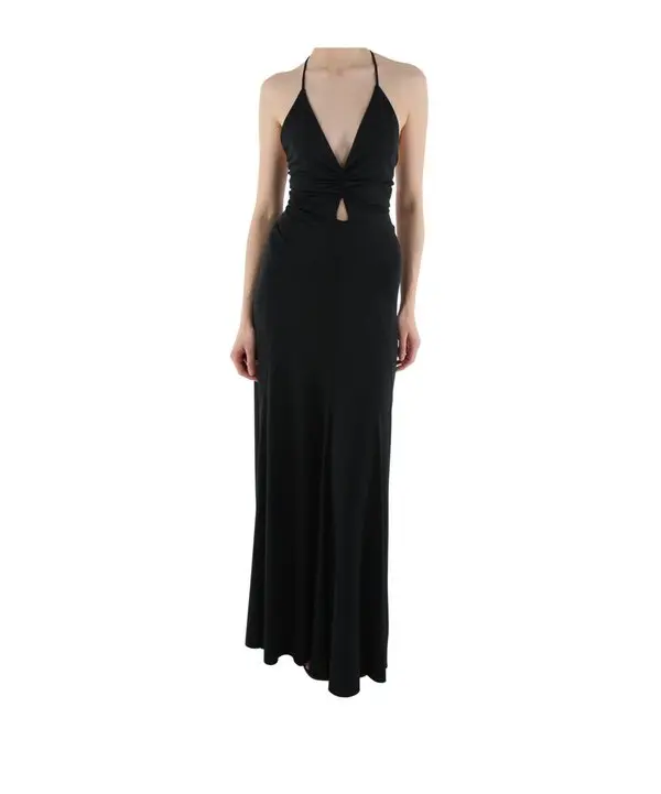 Victoria Beckham V-neck Ruched Maxi Dress