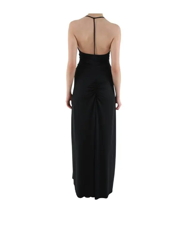 Victoria Beckham V-neck Ruched Maxi Dress