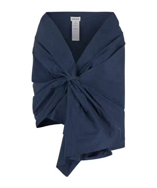 P.a.r.o.s.h Wrap Detailed Asymmetric Skirt - Blue