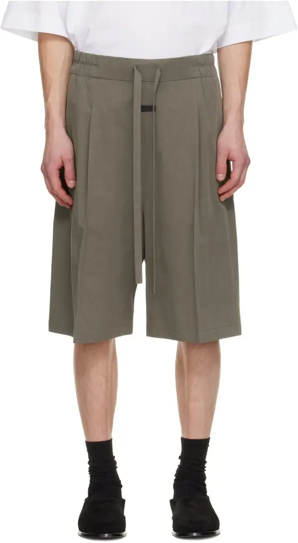 Fear Of God Mid-rise Drawstring Pleated Shorts