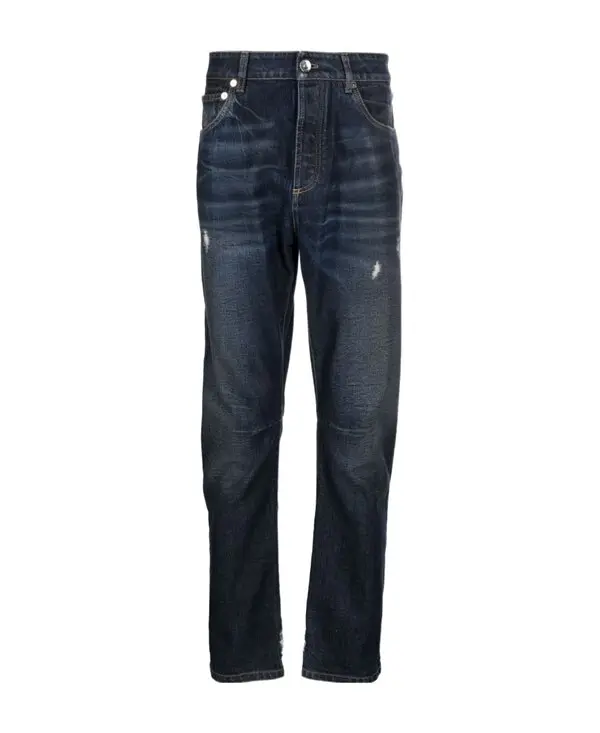 Brunello Cucinelli Mid-waist Straight Leg Jeans