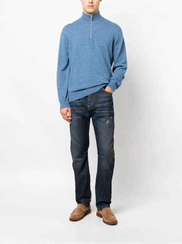 Brunello Cucinelli Mid-waist Straight Leg Jeans