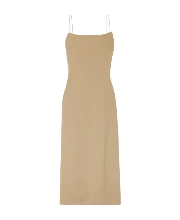 THE ROW Haku Sleeveless Square Neck Dress - Nude