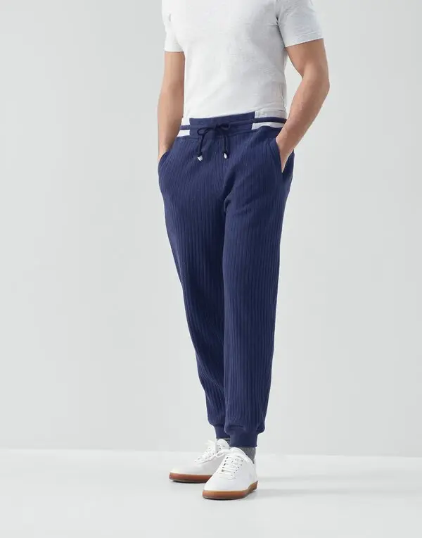 Brunello Cucinelli Elasticated-waist Cotton Track Trousers
