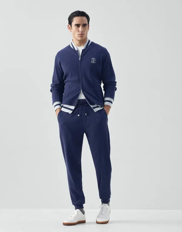 Brunello Cucinelli Elasticated-waist Cotton Track Trousers