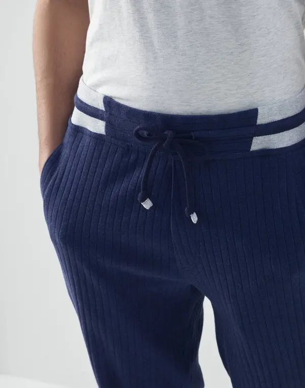 Brunello Cucinelli Elasticated-waist Cotton Track Trousers