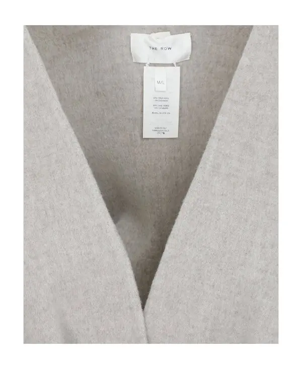 THE ROW V-neck Long Wrap Coat
