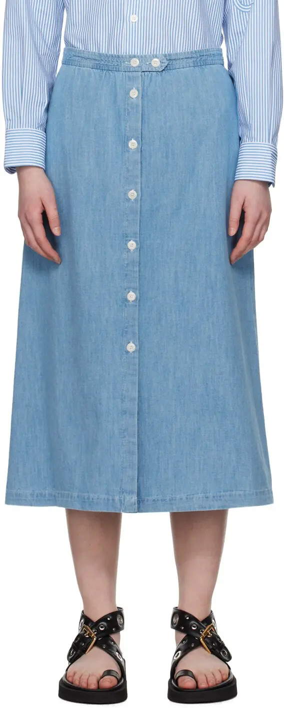 A.p.c. High-rise Denim Skirt