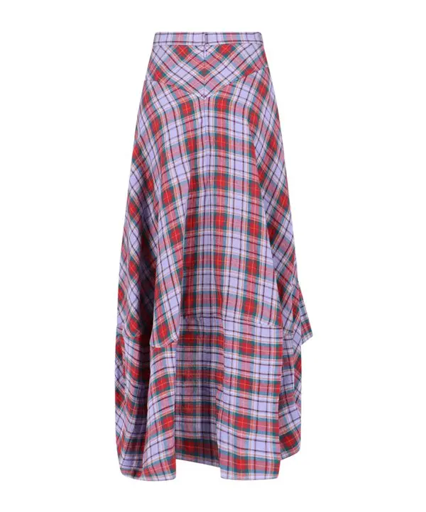 VIVIENNE WESTWOOD Asymmetrical Plaid Skirt
