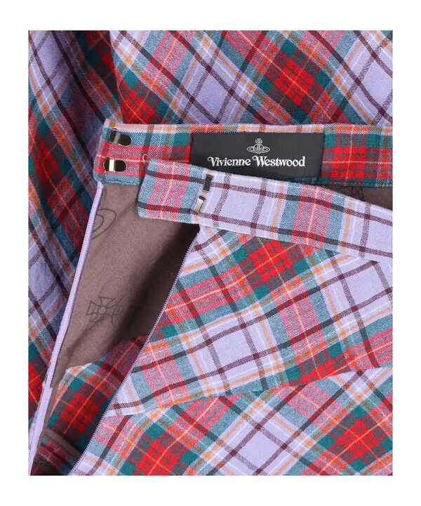VIVIENNE WESTWOOD Asymmetrical Plaid Skirt