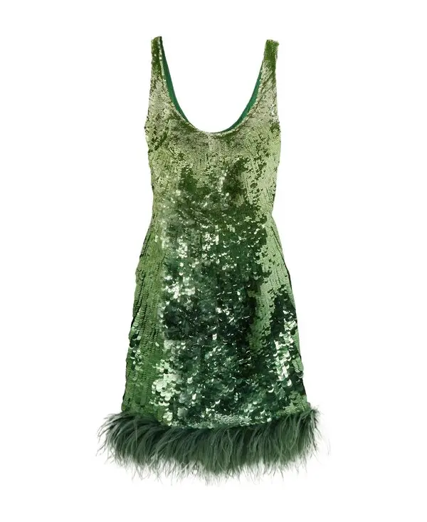 Valentino Garavani Tulle Illusione Embroidered Dress - Green
