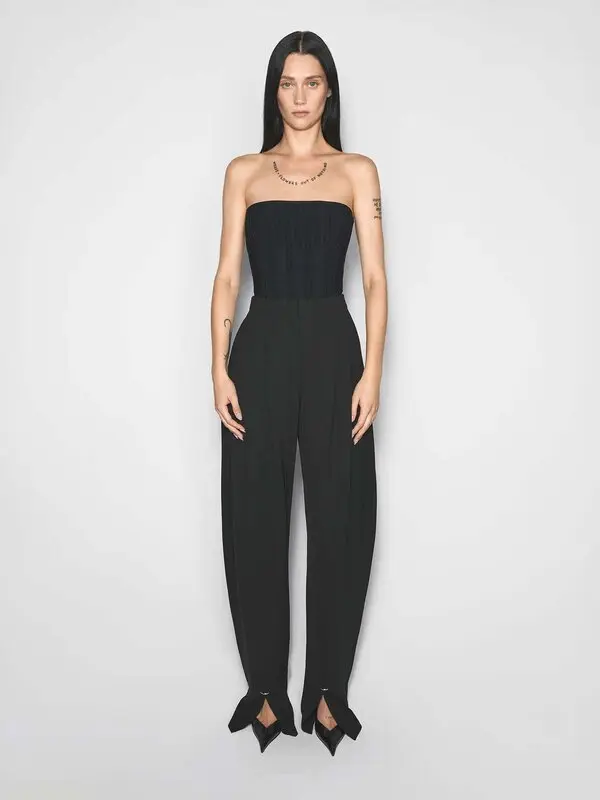 MUGLER Strapless Boning Detail Top