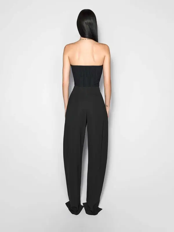 MUGLER Strapless Boning Detail Top