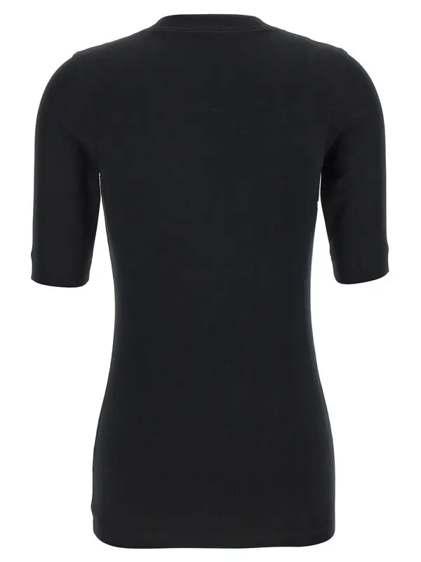 Brunello Cucinelli Monili Chain-embellished V-neck T-shirt - Black