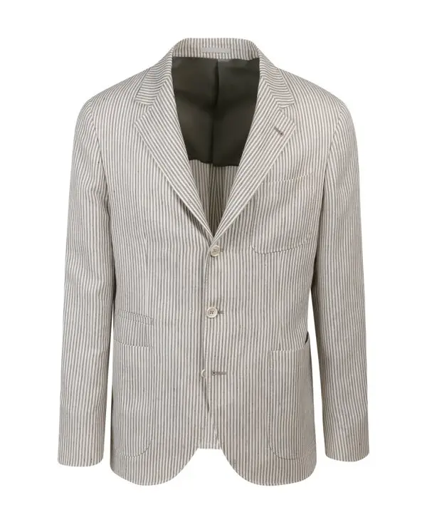 Brunello Cucinelli Single-breasted Striped Blazer