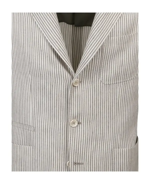 Brunello Cucinelli Single-breasted Striped Blazer