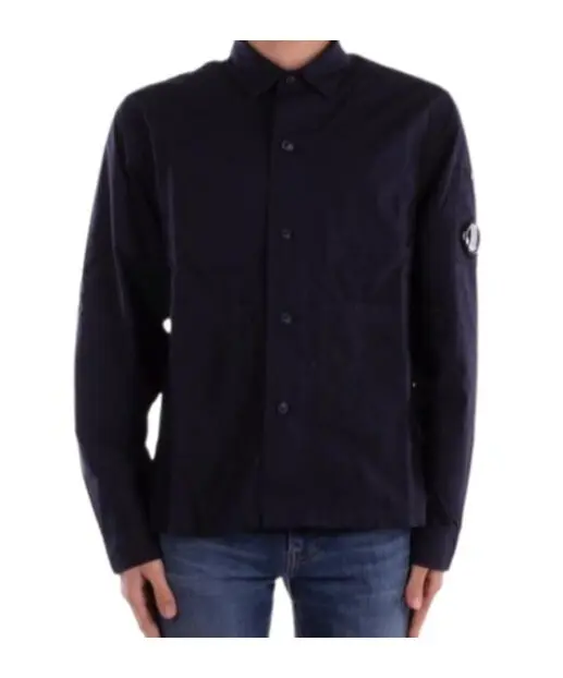 C.P. COMPANY Logo Plaque Poplin Shirt