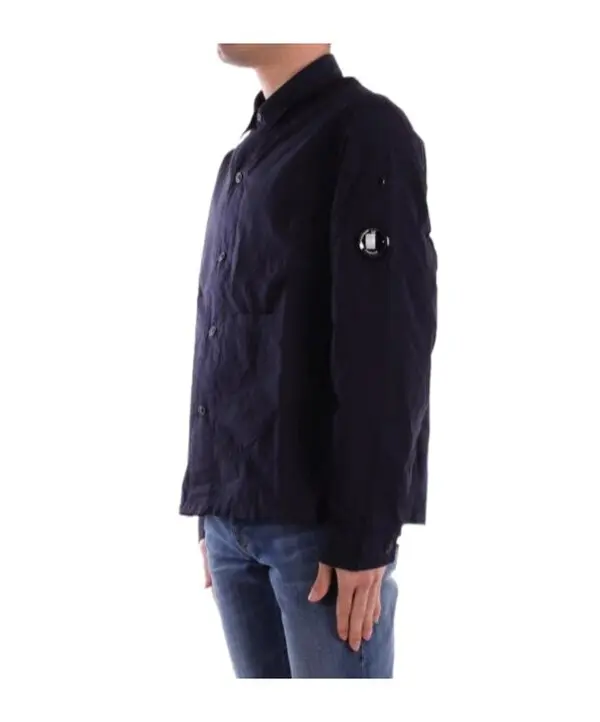 C.P. COMPANY Logo Plaque Poplin Shirt