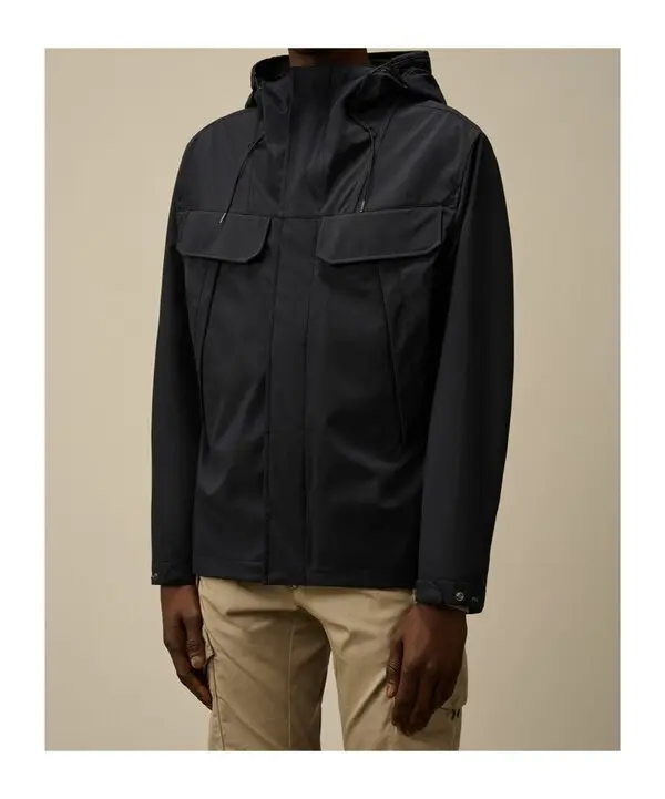 C.P. COMPANY Medium Jacket With Goggle Hood - Blue