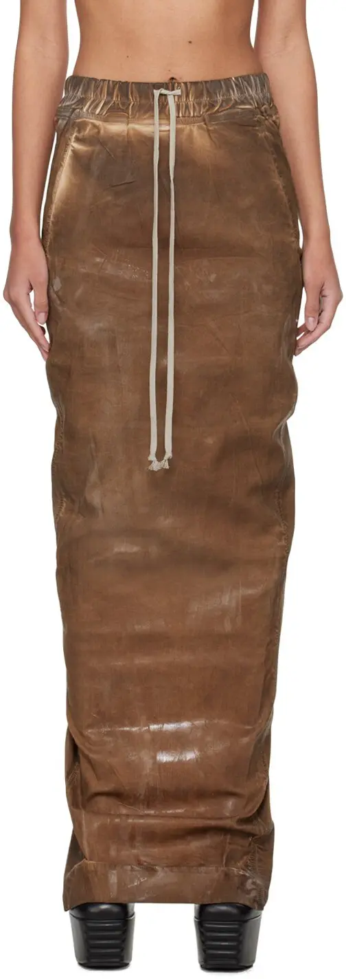Rick Owens Drawstring Waist Maxi Skirt