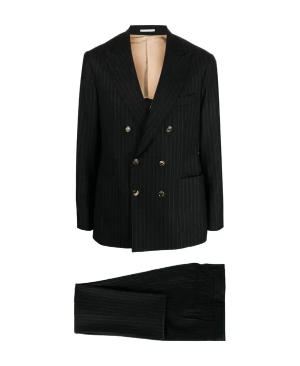 Brunello Cucinelli Virgin Wool Pinstripe Suit