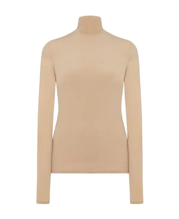THE ROW Rudd High-necked T-shirt - Nude