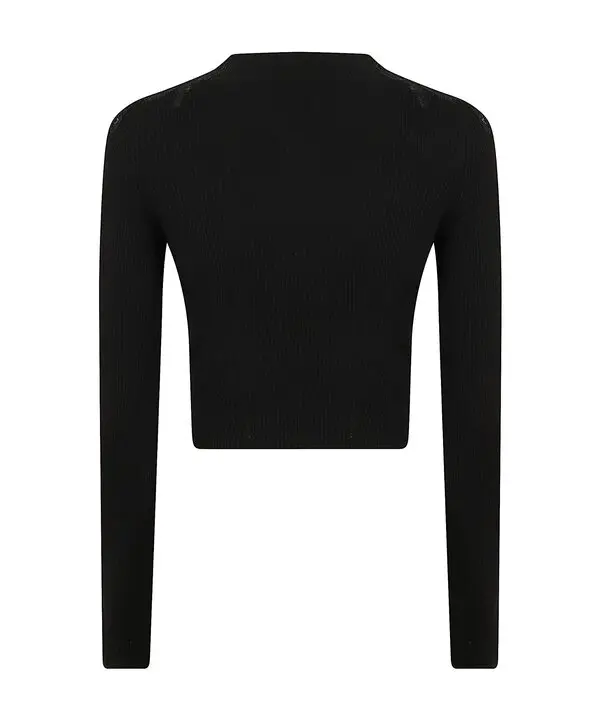 Ermanno Scervino Lace Trim Cropped Cardigan