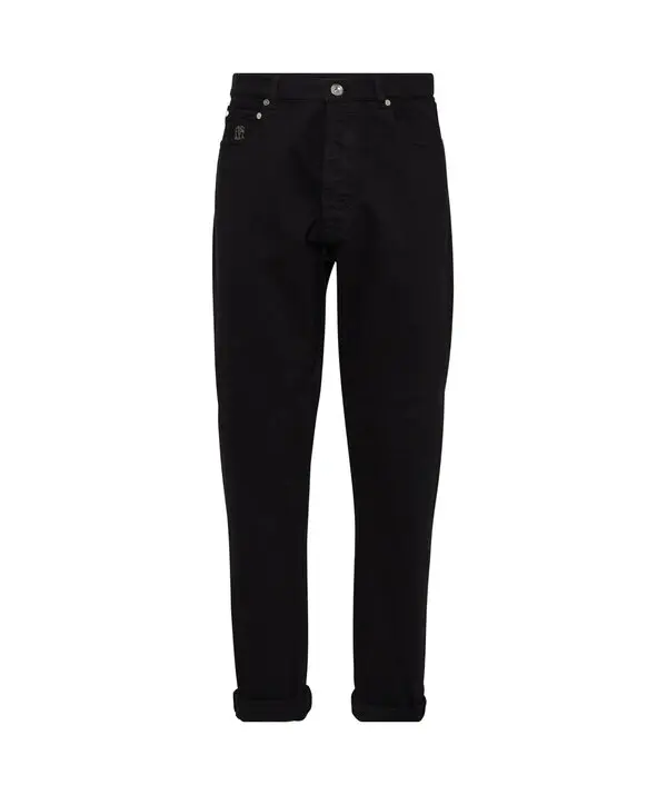 Brunello Cucinelli Straight Leg Jeans - Black