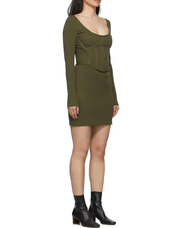 DION LEE Corset Long Sleeve Mini Dress