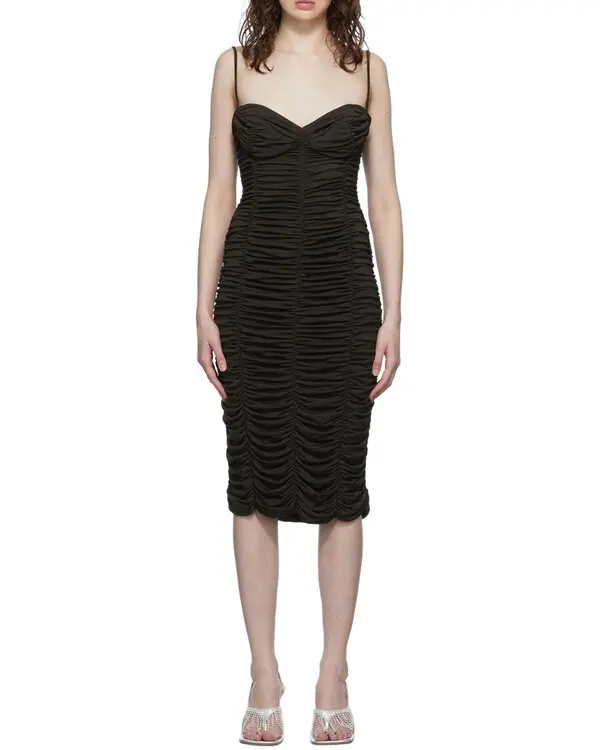 Magda Butrym Midi Dress With Sweetheart Neckline