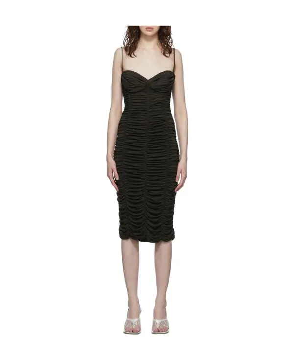Magda Butrym Midi Dress With Sweetheart Neckline