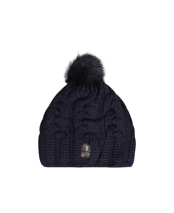 PARAJUMPERS Beanie With Pom Pom - Black