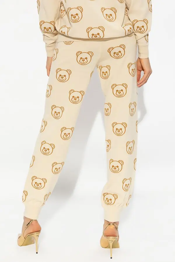 Moschino Loose Waist Sweatpants With Teddy Bear Print