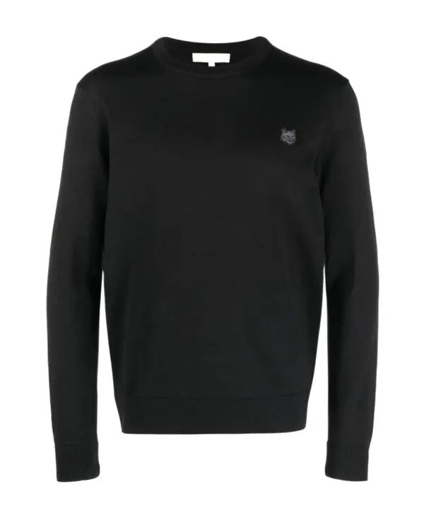 Maison Kitsuné Round Neck Long Sleeve Sweater