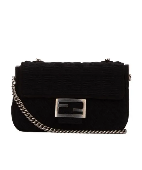 Fendi Baguette Medium Shoulder Bag - Black