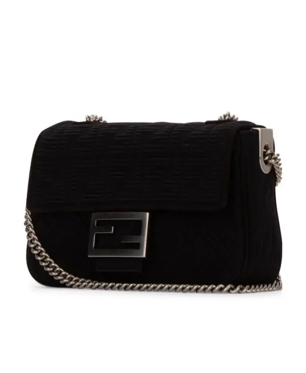 Fendi Baguette Medium Shoulder Bag - Black