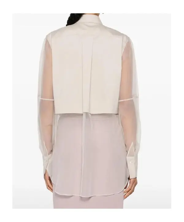 Brunello Cucinelli Monili Chain Semi-sheer Shirt