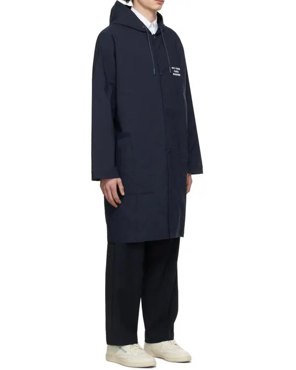 Drole De Monsieur Slogan-print Hooded Windbreaker
