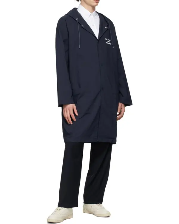 Drole De Monsieur Slogan-print Hooded Windbreaker