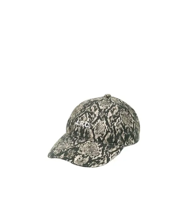 A.p.c. Snake-print Canvas Baseball Cap - Black