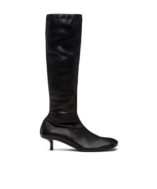 Marsèll Mid Calf Square Toe Zip Up Boots
