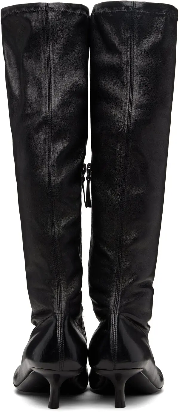 Marsèll Mid Calf Square Toe Zip Up Boots