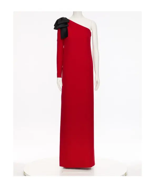 Valentino Garavani One-shoulder Bow Maxi Dress