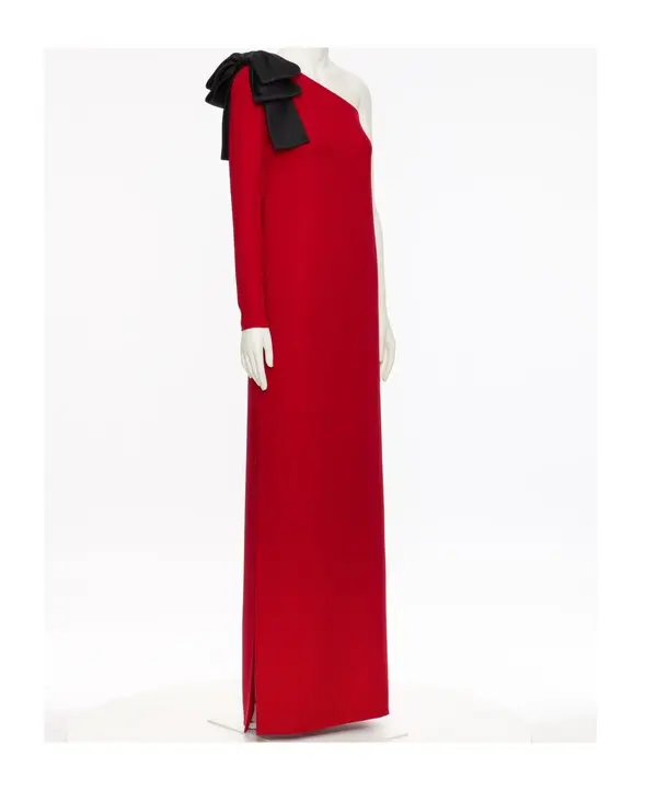 Valentino Garavani One-shoulder Bow Maxi Dress