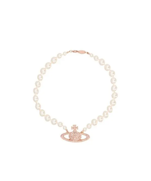 VIVIENNE WESTWOOD Pearl Orb Charm Necklace - Yellow