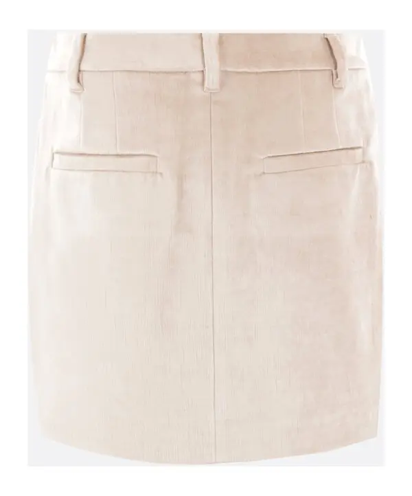 Brunello Cucinelli Pleated Velvet Mini Skirt
