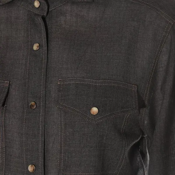 Brunello Cucinelli Long Sleeve Lapel Neck Shirt
