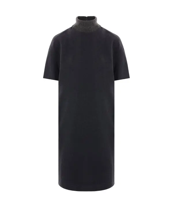 Brunello Cucinelli Monili Chain Detail Midi Dress
